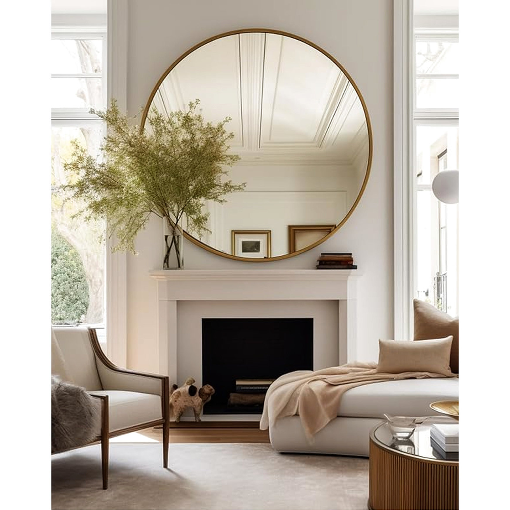 Latitude Run® 39 Inch Metal Bathroom Vanity Mirror - 4mm Hd Glass ...