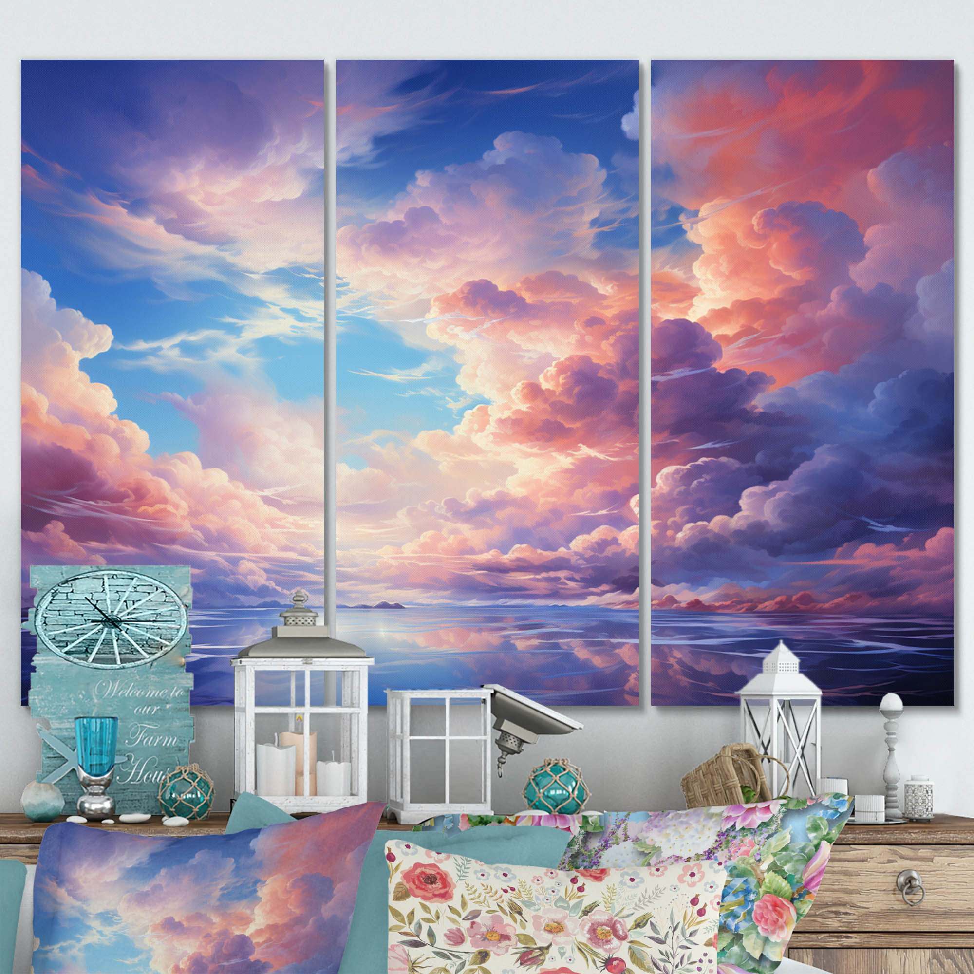Design Art Clouds Whimsical Wisps I - Landscapes Metal Wall Art Prints ...