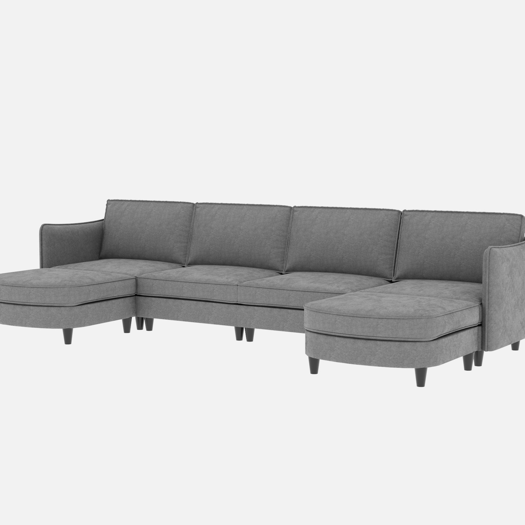 Latitude Run® 141.5'' Large U - Shaped 6 Seater With Movable , Side ...