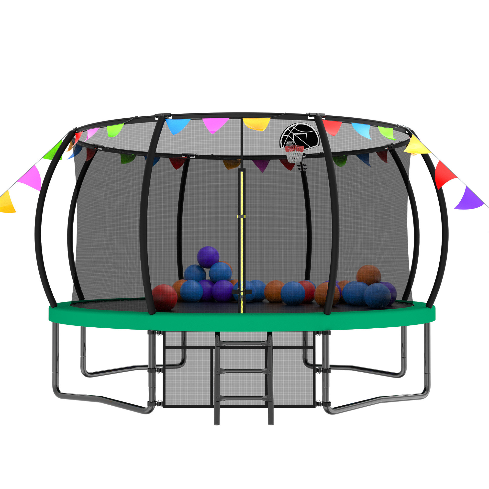 Ceballos 14FT Trampoline With Enclosure - Recreational Trampolines With ...