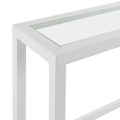 Wade Logan® Arystan Glass Top Counter Height Bar Console Table with 3 ...