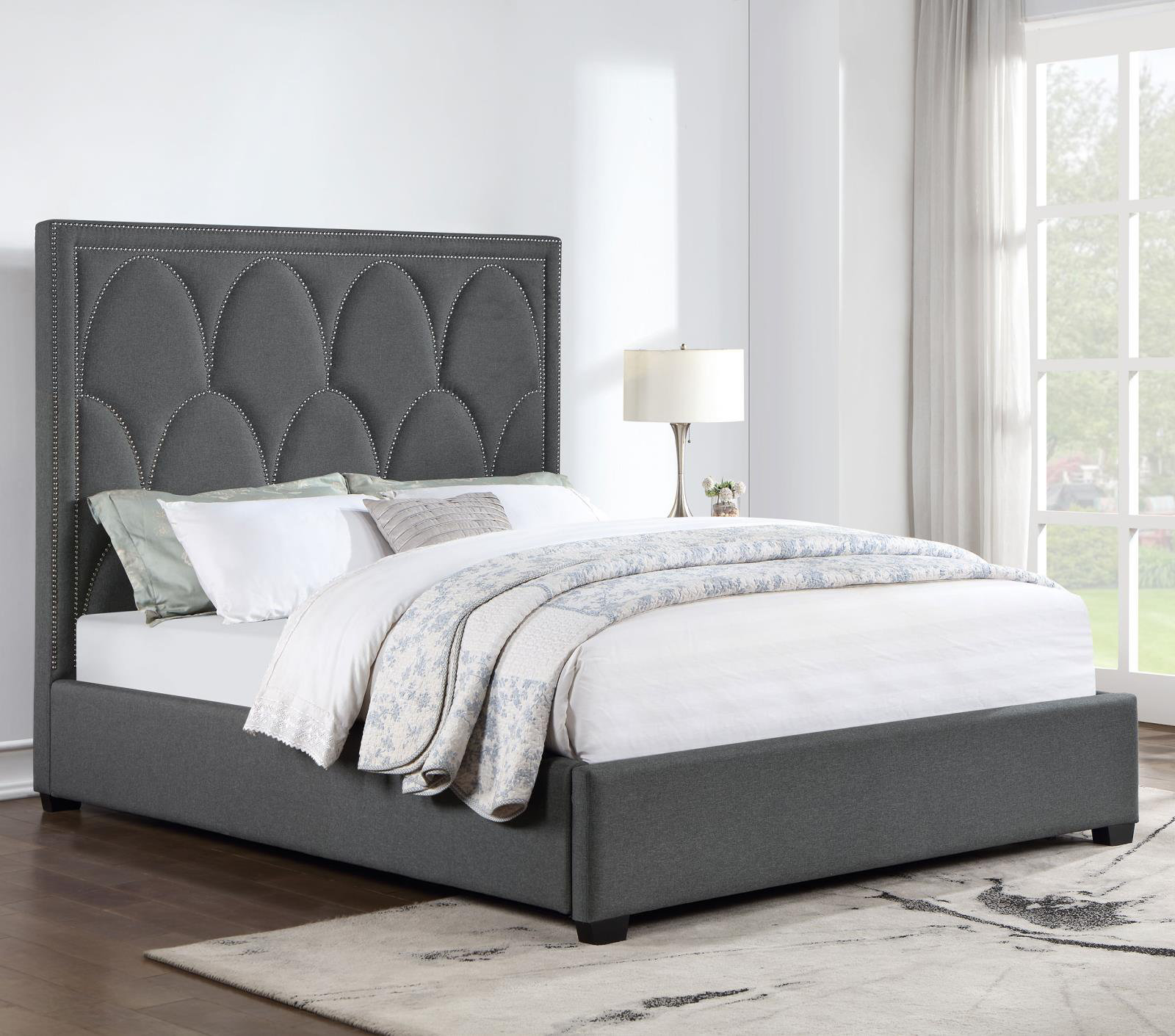 Everly Quinn Oshinsky Queen Upholstered Low Profile Panel Bed | Wayfair