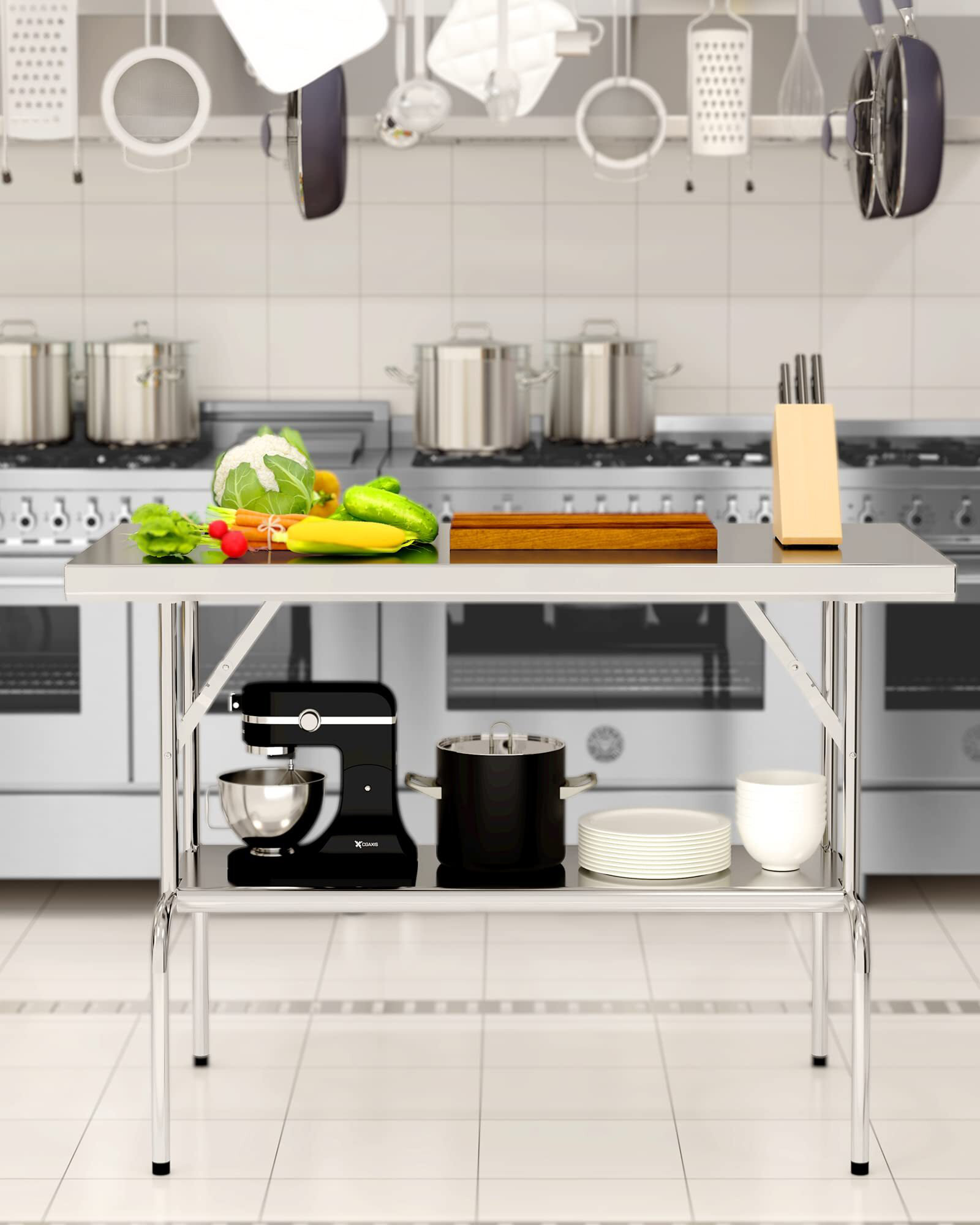 babevy 24" W x 48" L Stainless Steel Work Tables | Wayfair