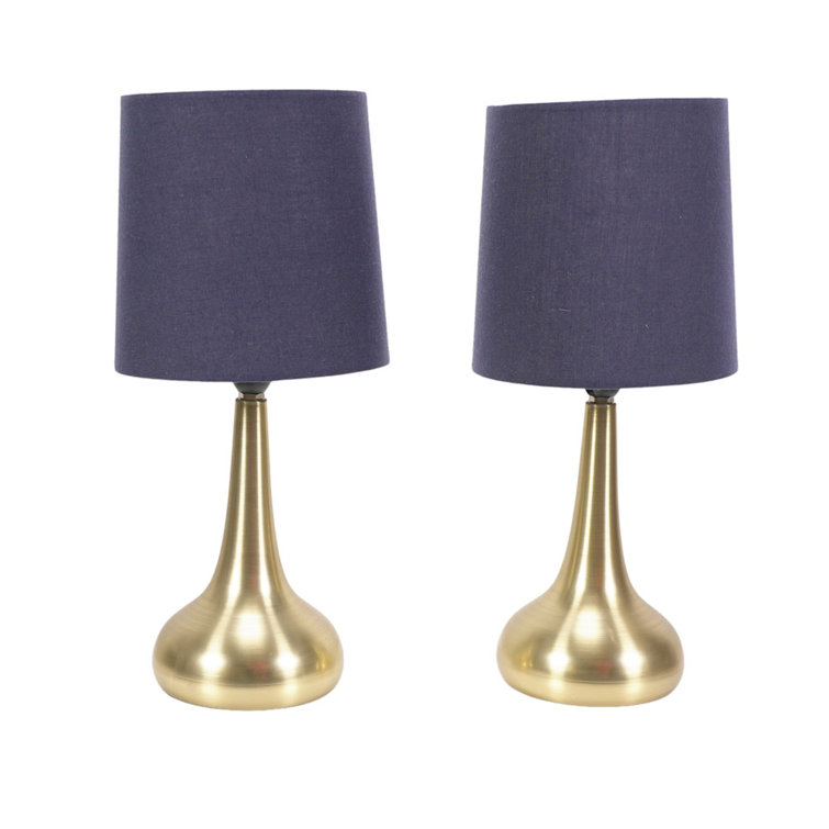 Fairmont Park Akaysha Pair of Brushed Gold Touch Table Lamps with ...