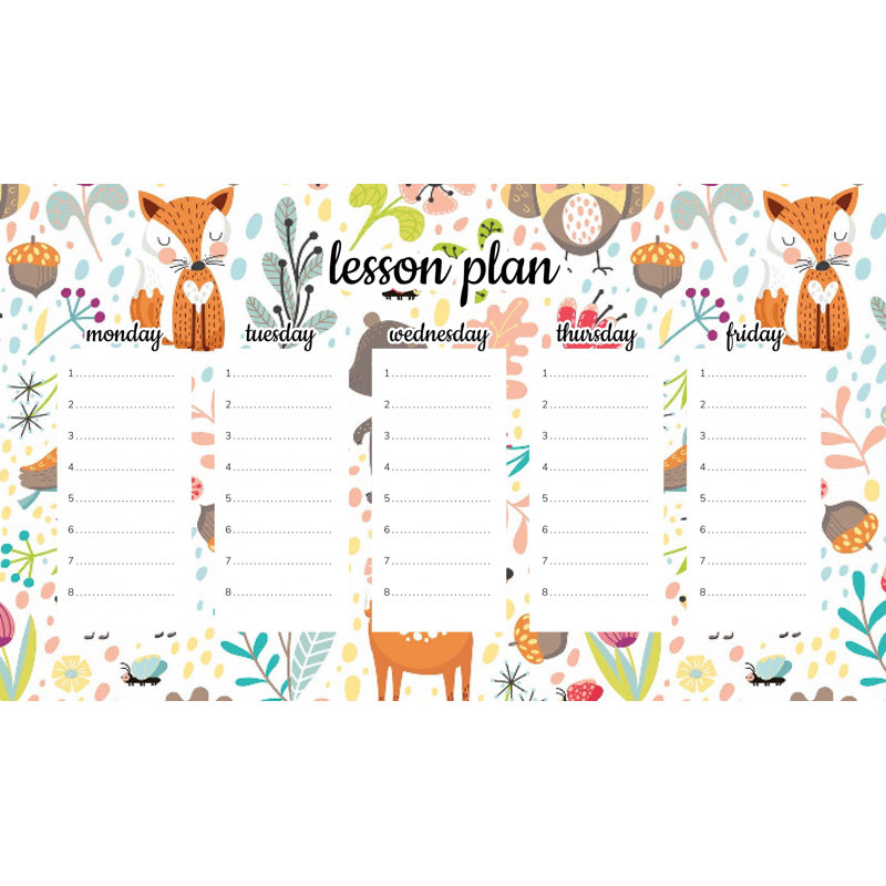 Wallvy Magnetic Lesson Plan Colorful Forest Animals | Wayfair.co.uk