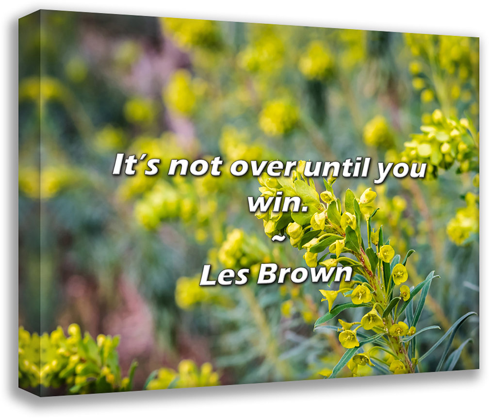 Trinx Les Brown Quote: It’s not over until you win. | Wayfair