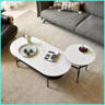 Latitude Run® Small Round Coffee Table with Metal Frame & Sintered ...