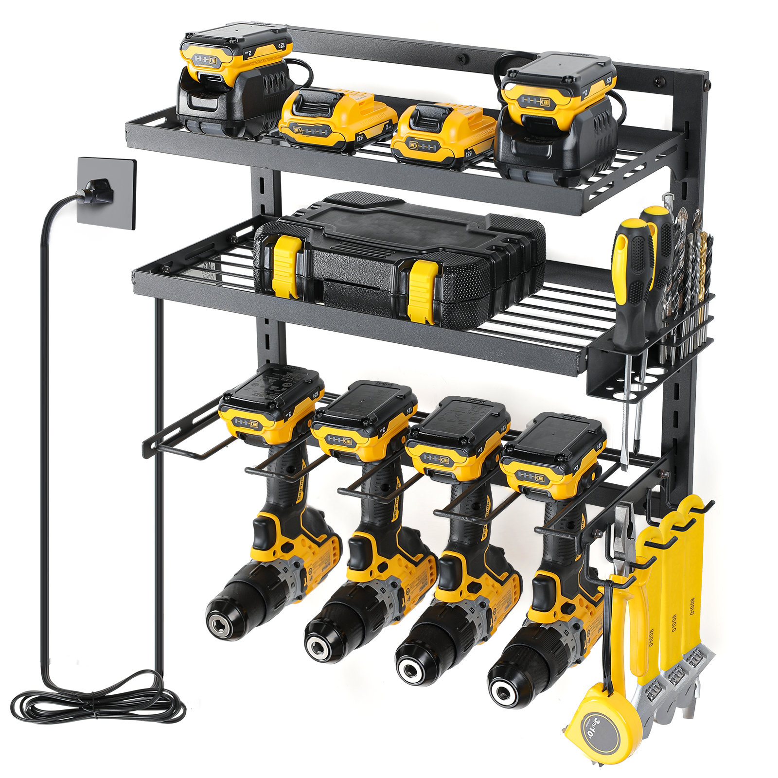 WFX Utility™ Power Tool Storage Rack, Battery Handheld Power Tool Drill ...