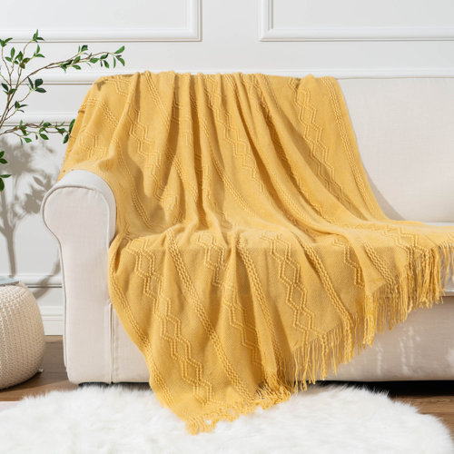 Wayfair | Yellow & Gold Blankets & Throws You'll Love in 2023
