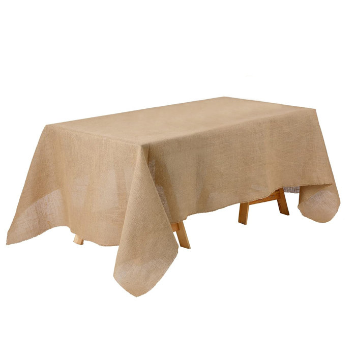 Gracie Oaks Yuridia Jute Tablecloth | Wayfair