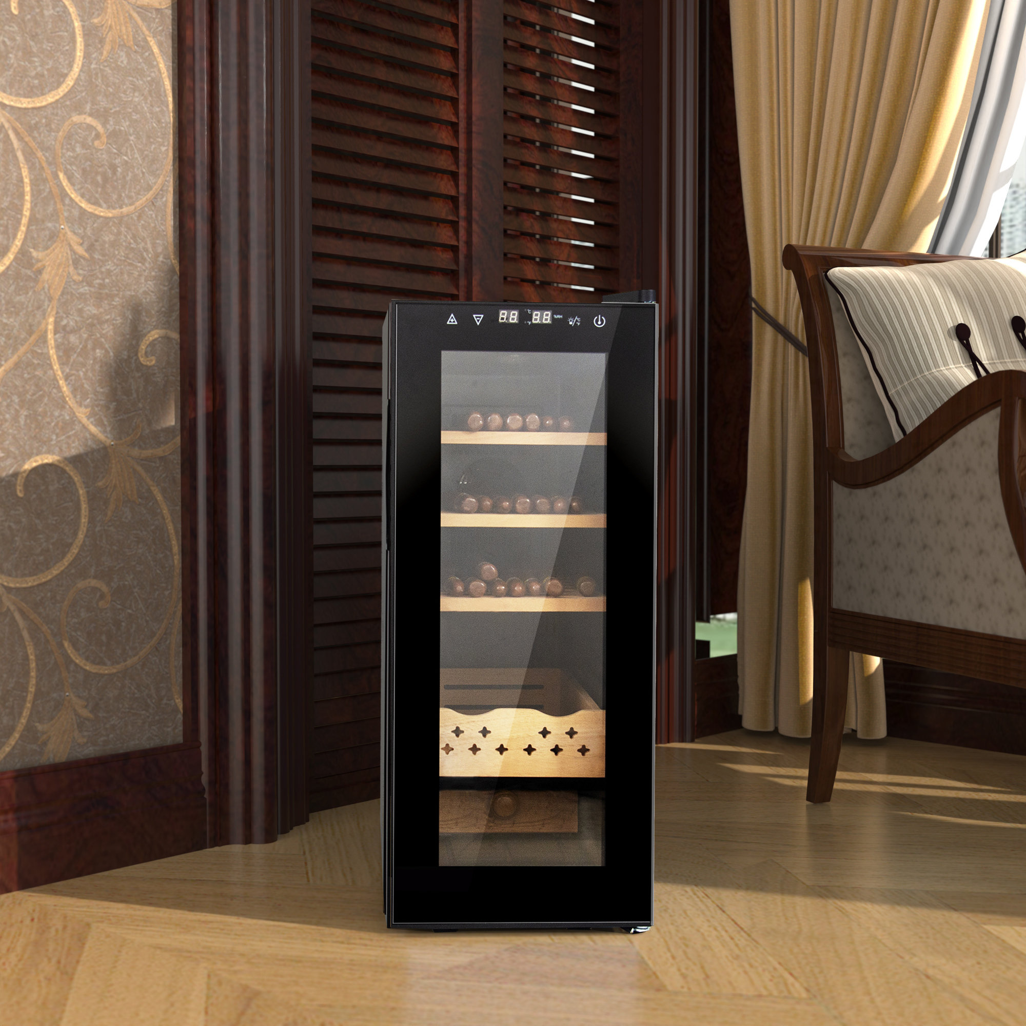 YORKHOMO 35L/50L Intelligent Cigar Humidor With Automatic Humidity ...