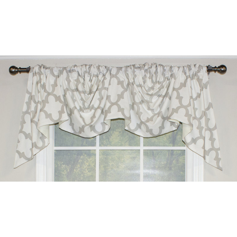 Charlton Home® Kavir Geometric Cotton Blend Scalloped 52'' W Window ...