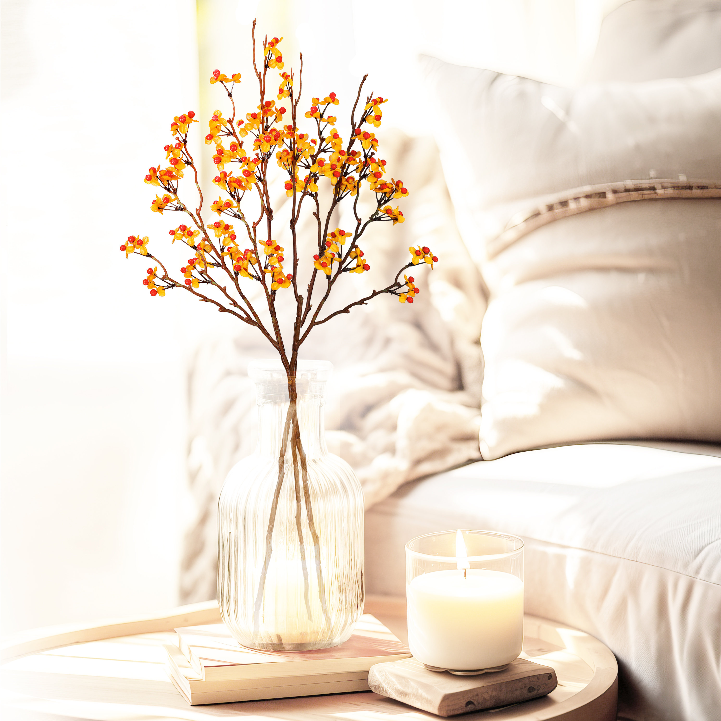 Primrue 25" Bittersweet Spray Set of 3 | Wayfair