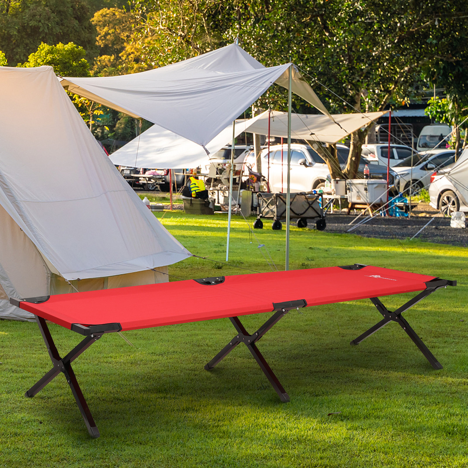 MoNiBloom Foldable Camping Cot Portable Sleeping Bed With Carry Bag ...