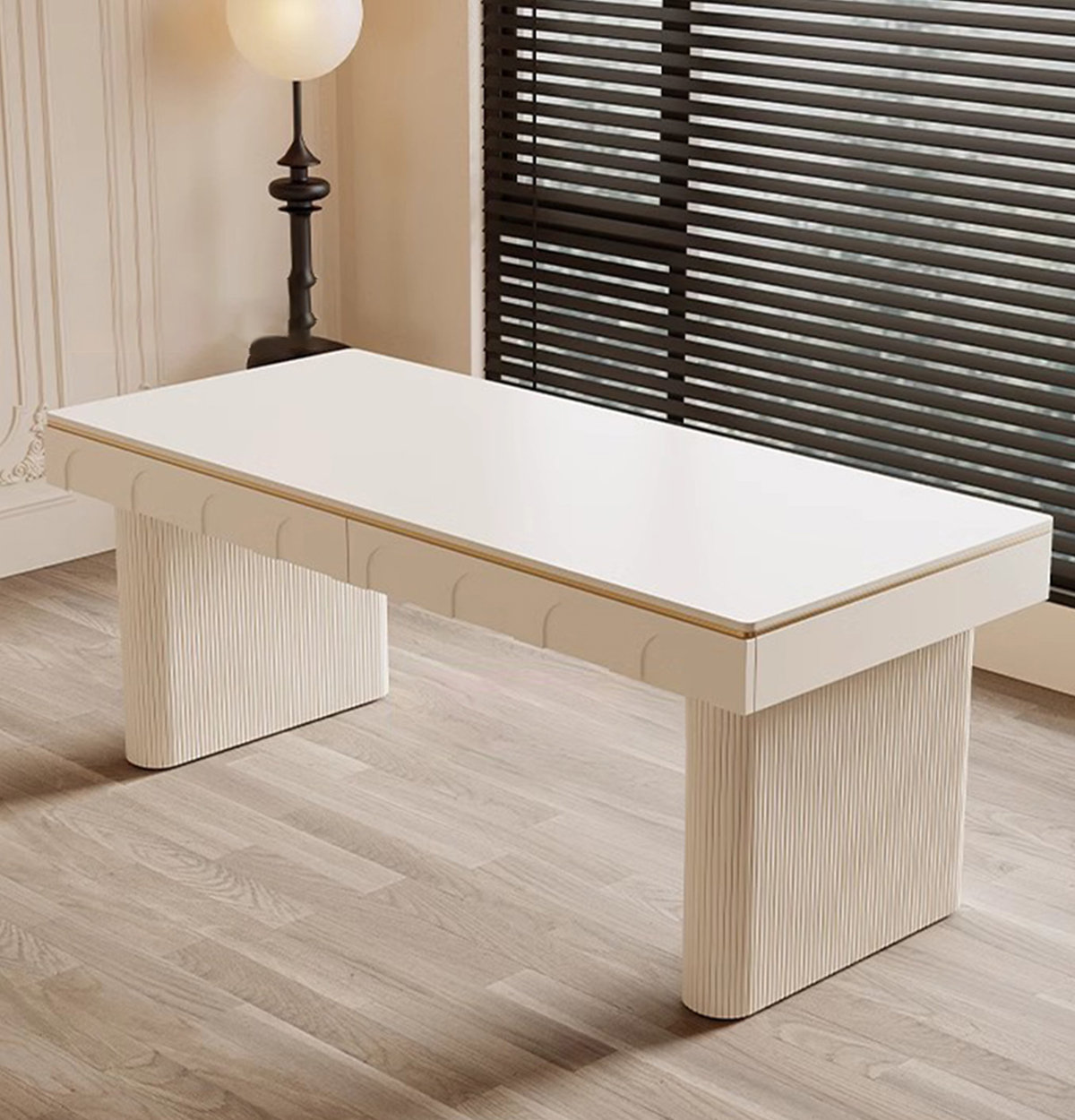 Stella Trek Modern Minimalist Rock - Slab Desk: Cream Aesthetic & Use ...