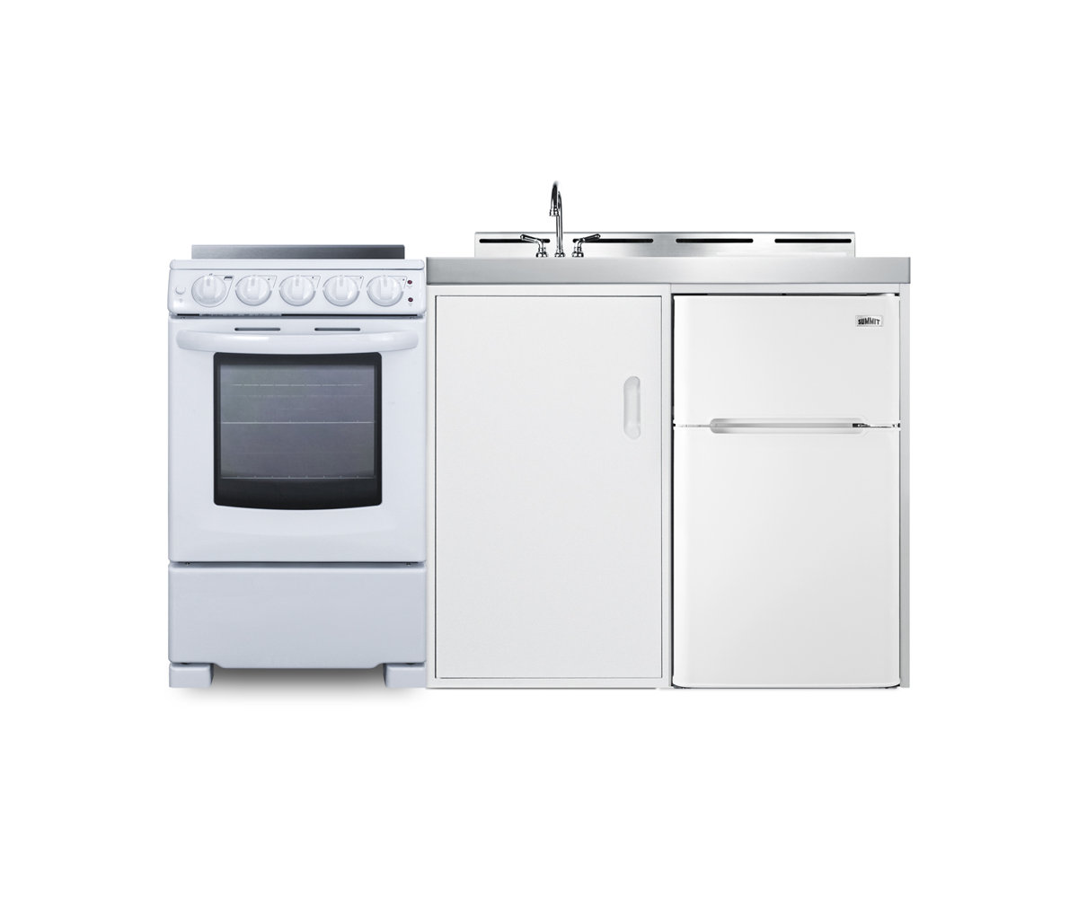 Summit Appliance 60" Wide All-In-One Kitchenette With Electric Range ...