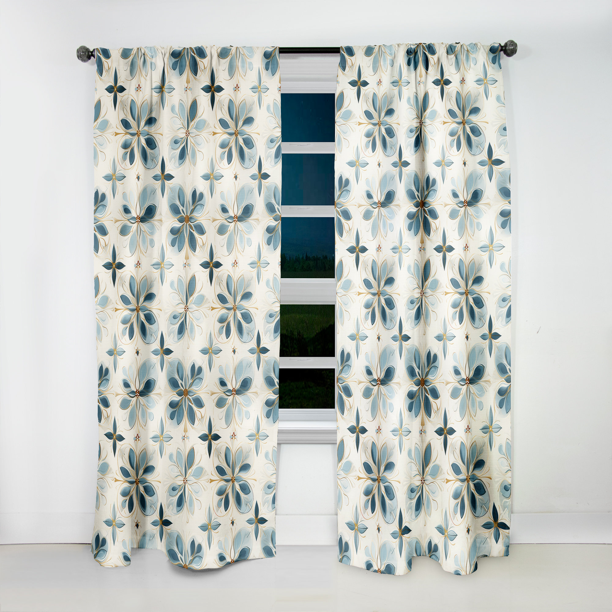 Design Art Panneaux de rideaux damassés en mosaïque maltaise - Wayfair ...