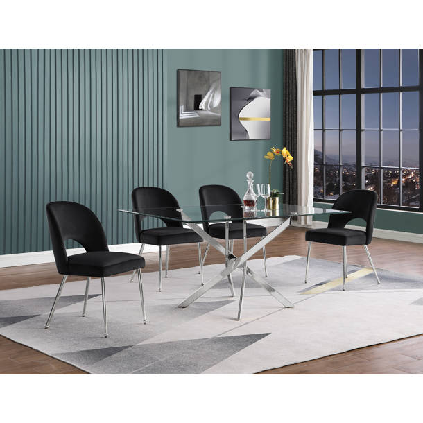 Wade Logan® Arieyana Tempered Glass Dining Table & Reviews | Wayfair