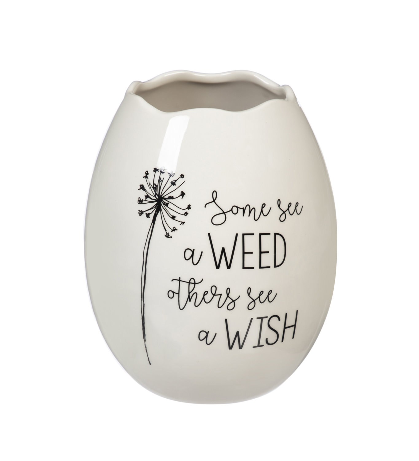 Ebern Designs Some See a Weed Others See a Wish Pot Planter | Wayfair