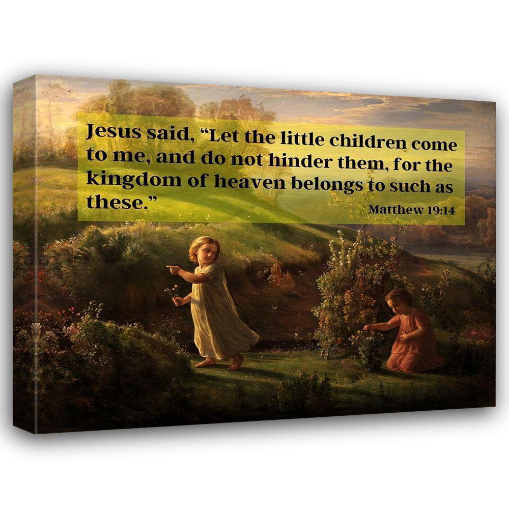 Trinx ArtsyQuotes Art: Bible Verse Quote Matthew 19:14, Anne Francois ...