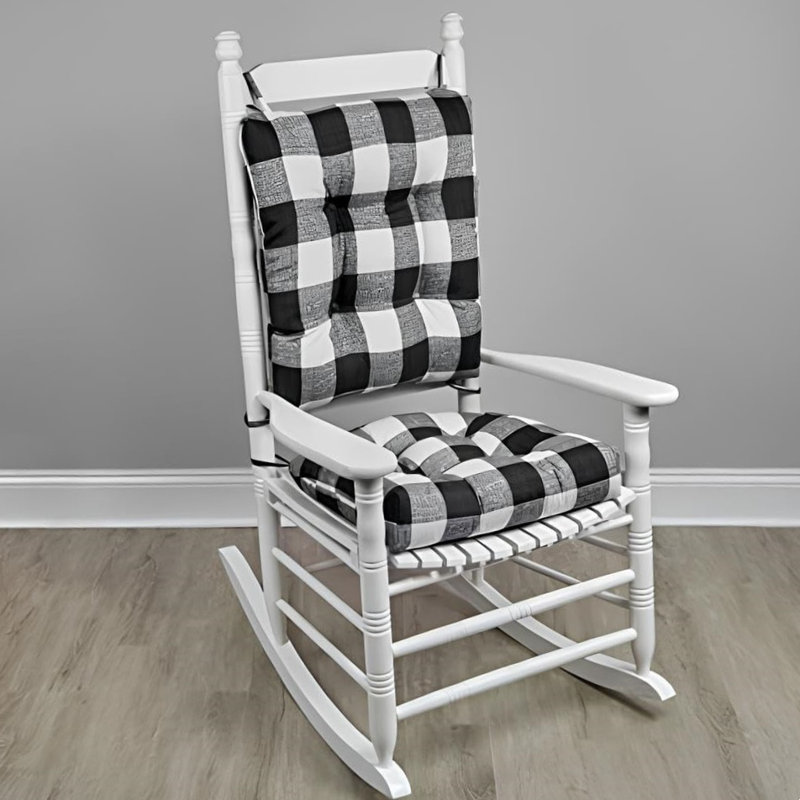 Gracie Oaks Solarium Cushion Set Indoor and Outdoor Rocking Chair Pad ...