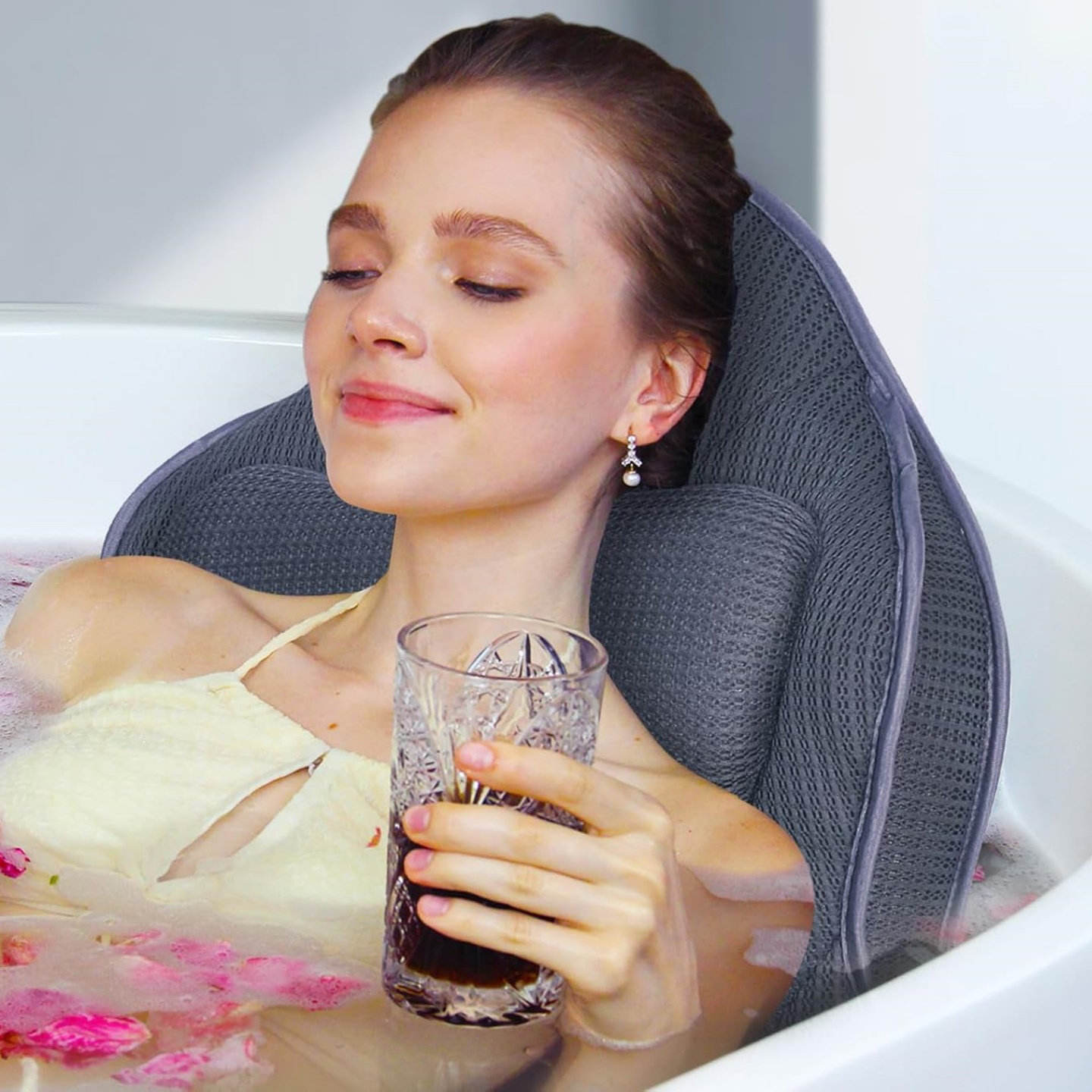 Hokku Designs Luxury Thick Full Body Bath Pillows Mat & Cushion for ...