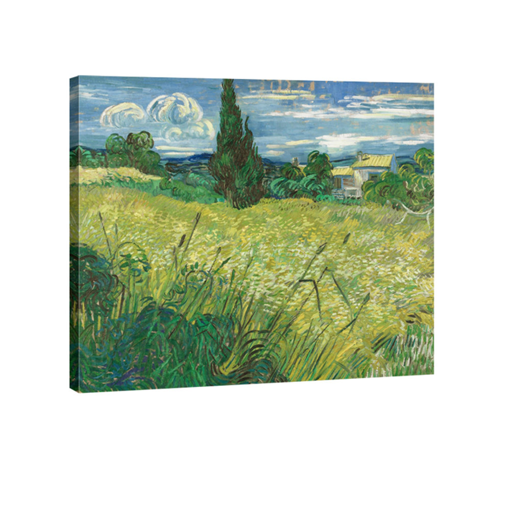 Vault W Artwork " Green Field 1889 " by Vincent Van Gogh - Wayfair Canada