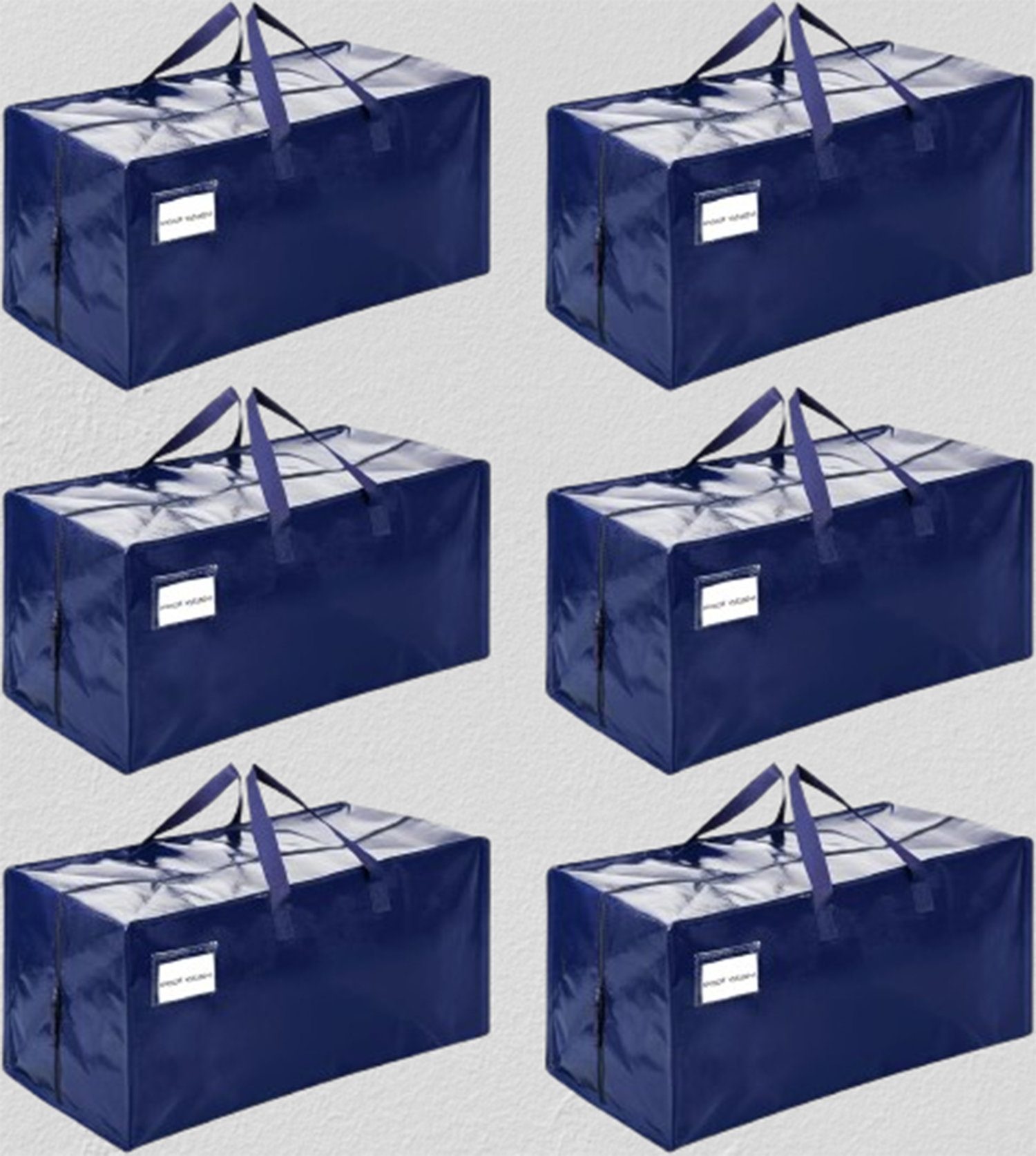 Rebrilliant 6-Pack Moving Bags with Backpack Straps, Storage Box ...