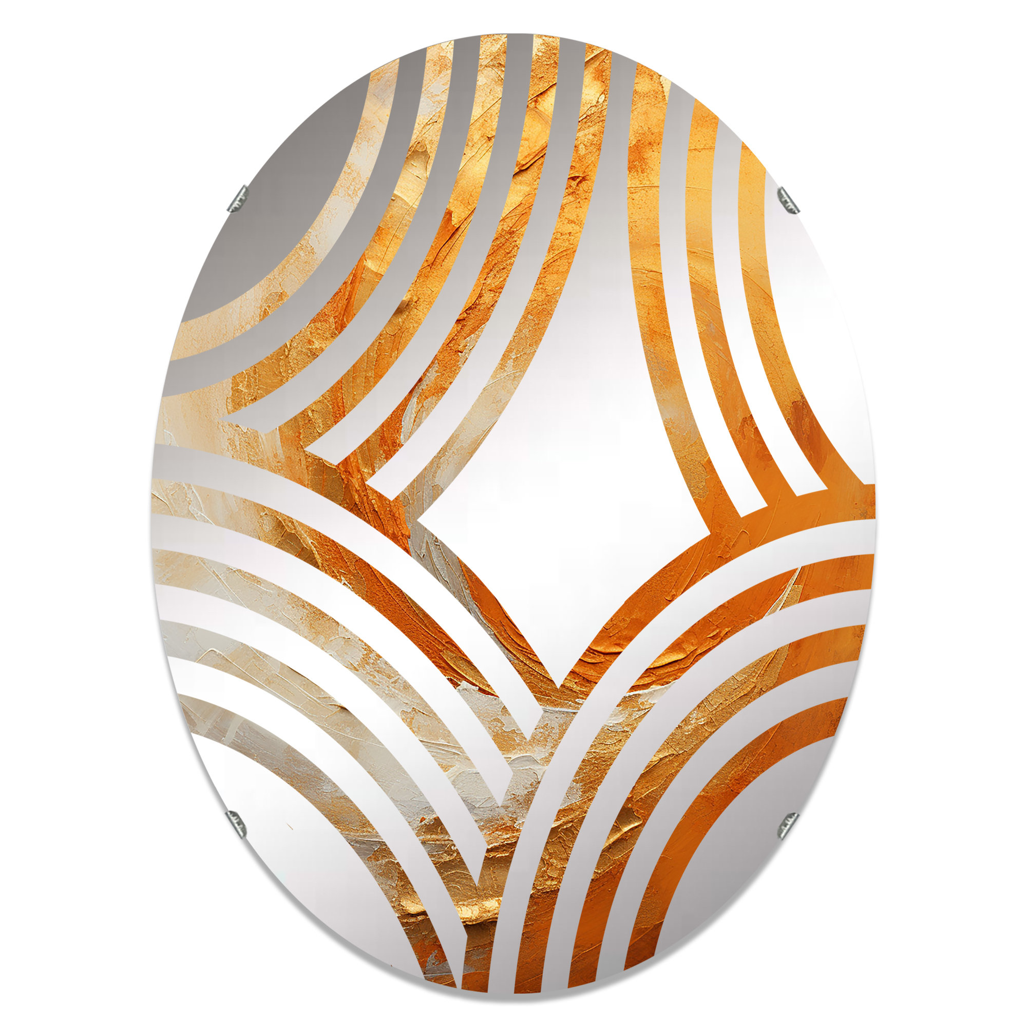 East Urban Home Gold Orange Desert Mirage Spiral II - Baptist Fan ...