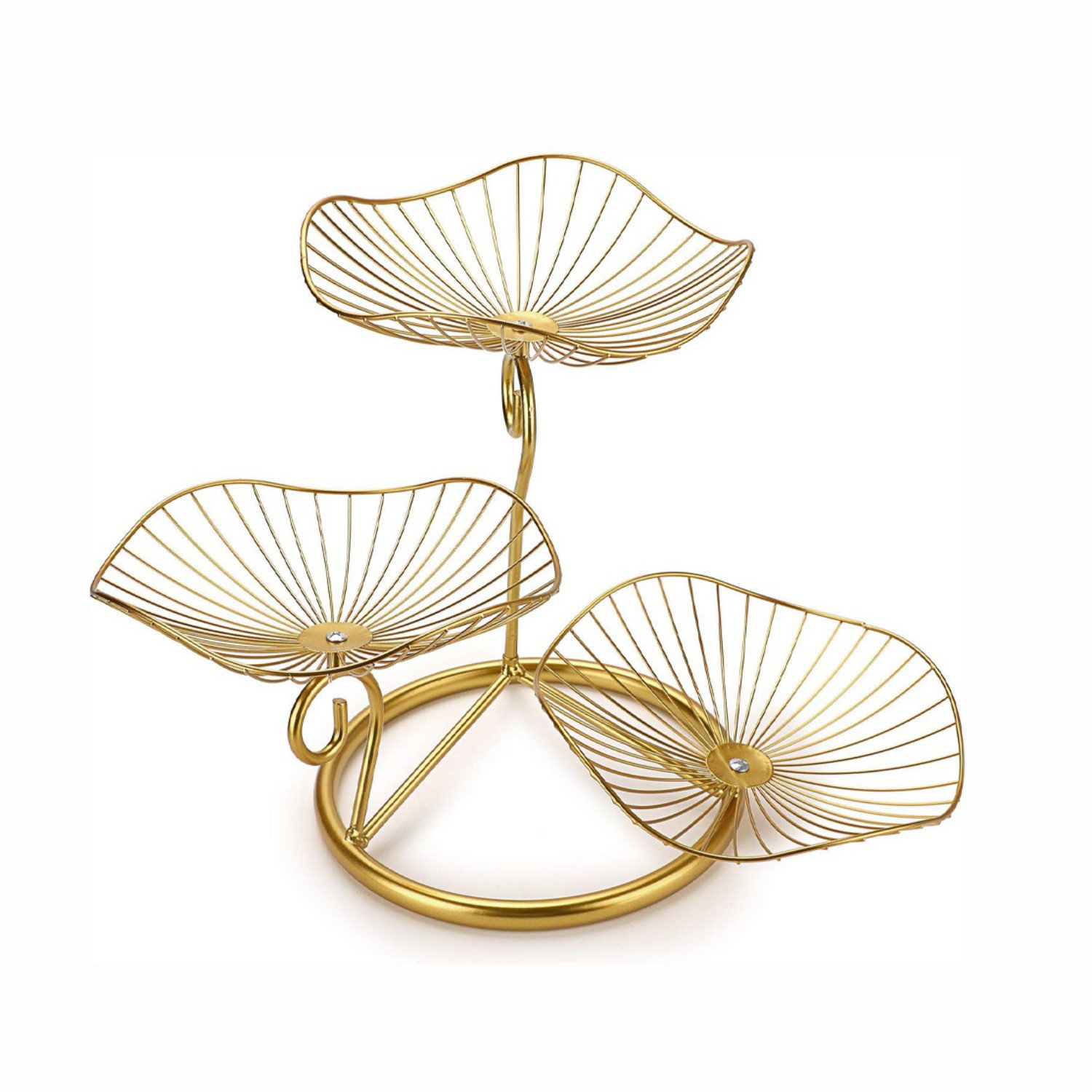 AKLOV 3-Tier Fruit Basket Stand Decorative Iron Fruit Bowl | Wayfair