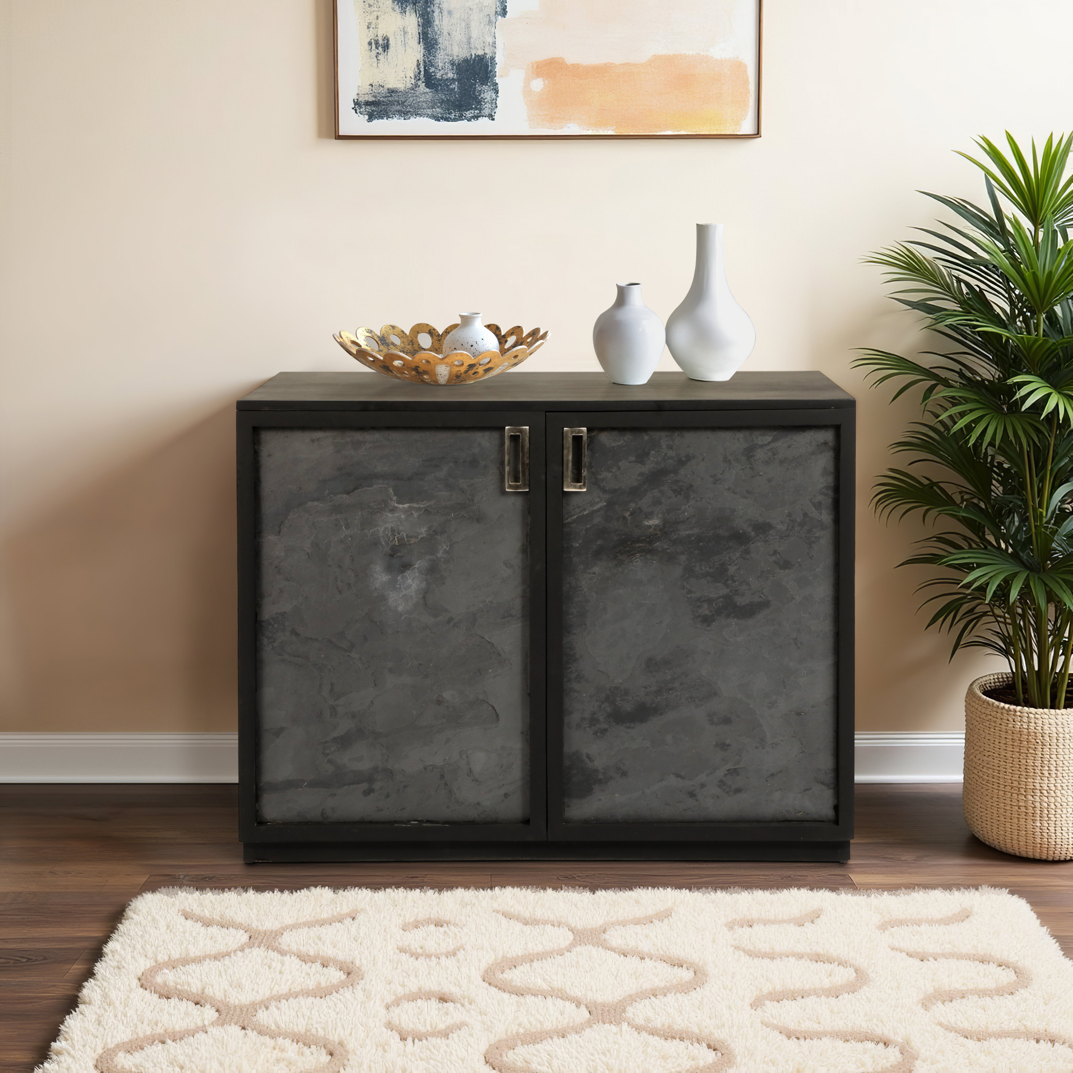 17 Stories 38" Beesan Slate Chest, Black - Wayfair Canada
