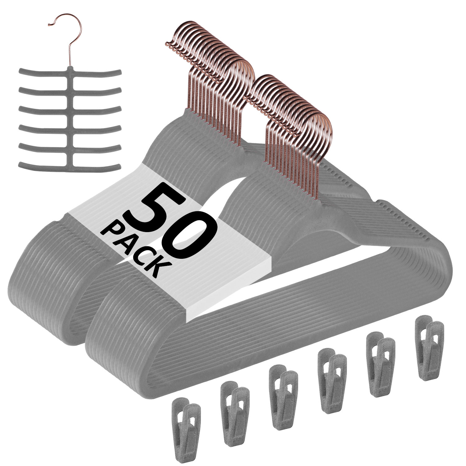 Rebrilliant Mackaylee Velvet Hangers, Non Slip Standard Clothes Hanger ...