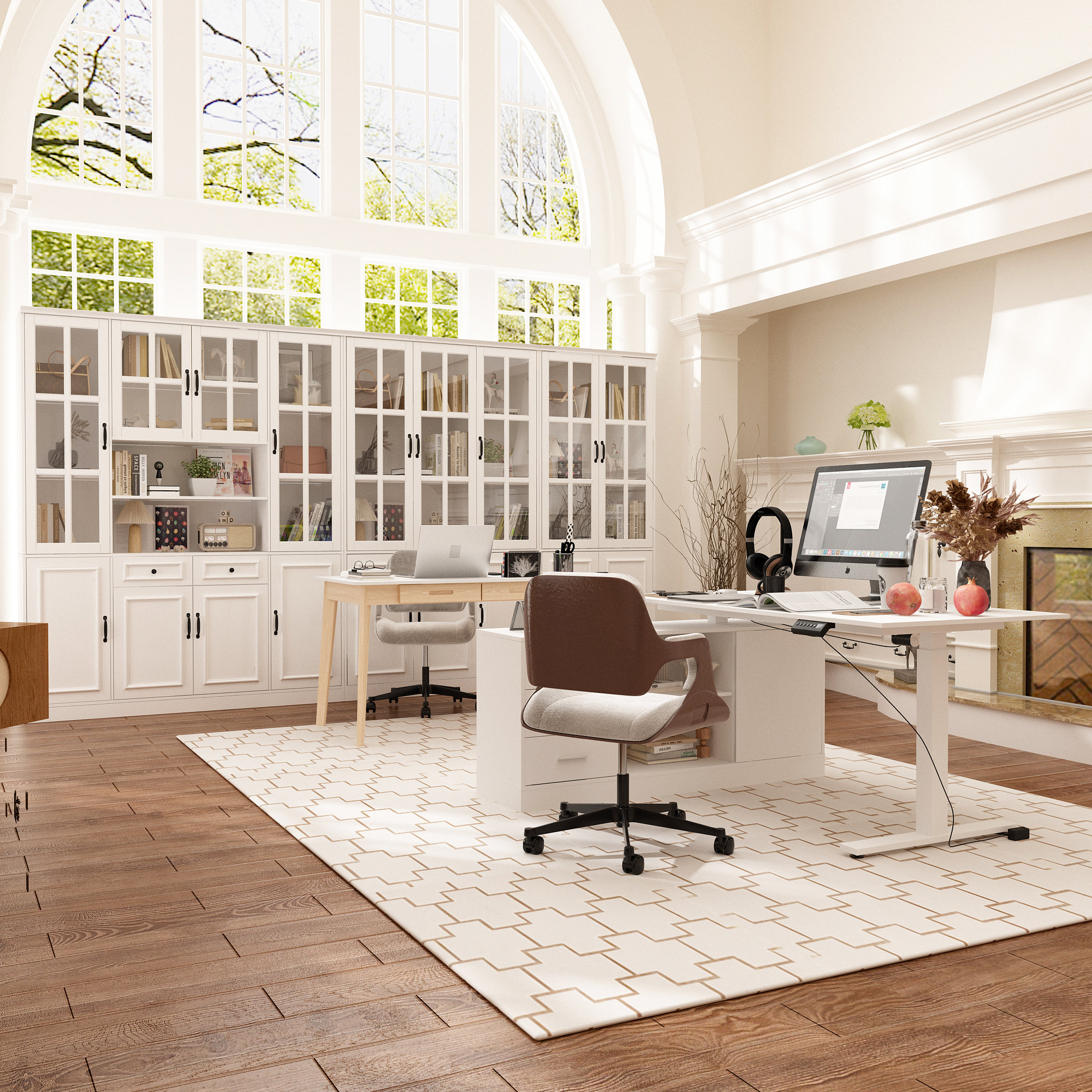 Hokku Designs Office/Study Combination Set(Including Computer Desk ...