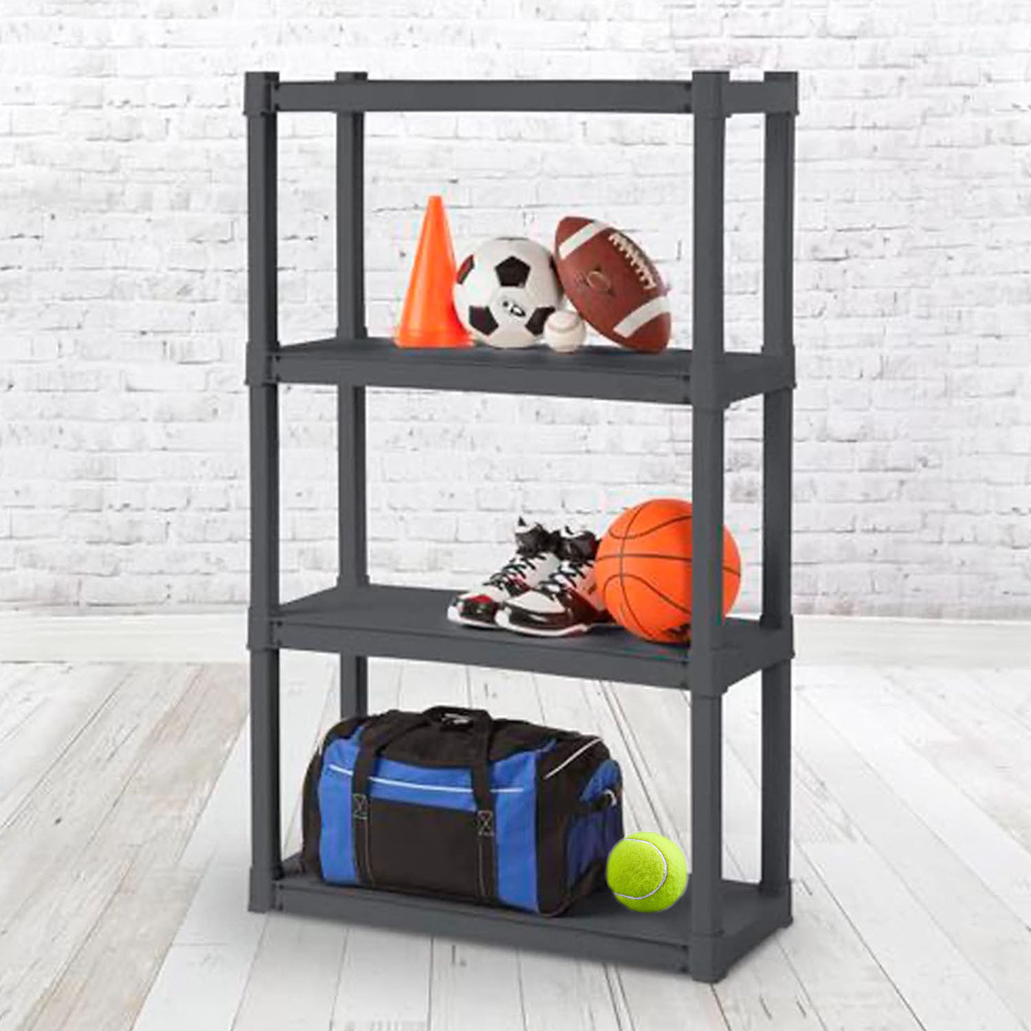 Hokku Designs 4 Shelf Unit,Heavy Duty and Easy to Assemble Plastic ...