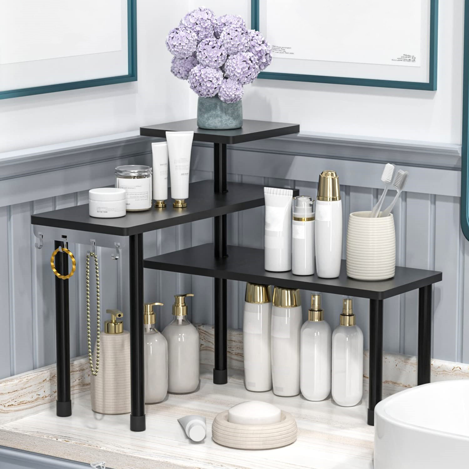 PEKTOL 3 Tier Moveable Corner Shelf Organizer | Wayfair