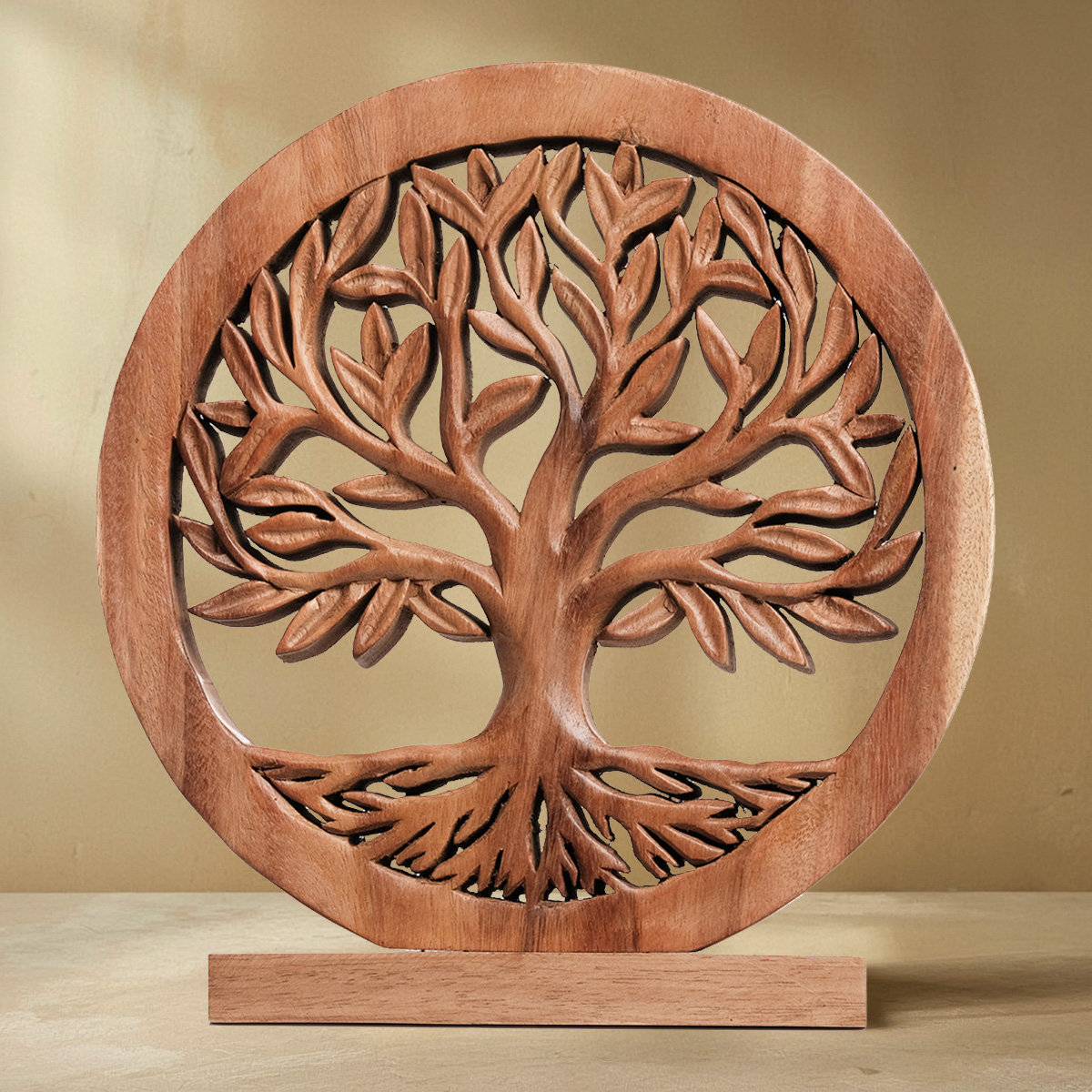 Red Barrel Studio® Triana Wooden Tree of Life Handmade Sculpture Unique ...