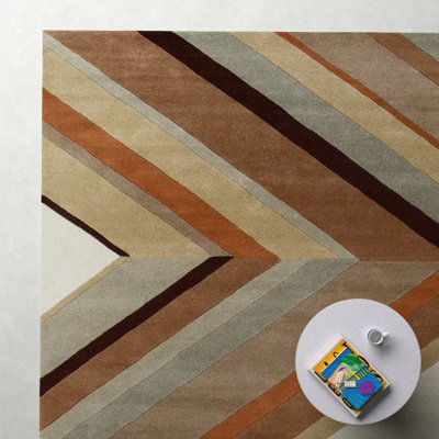 AllModern Hand Tufted Wool Chevron Rug & Reviews | Wayfair