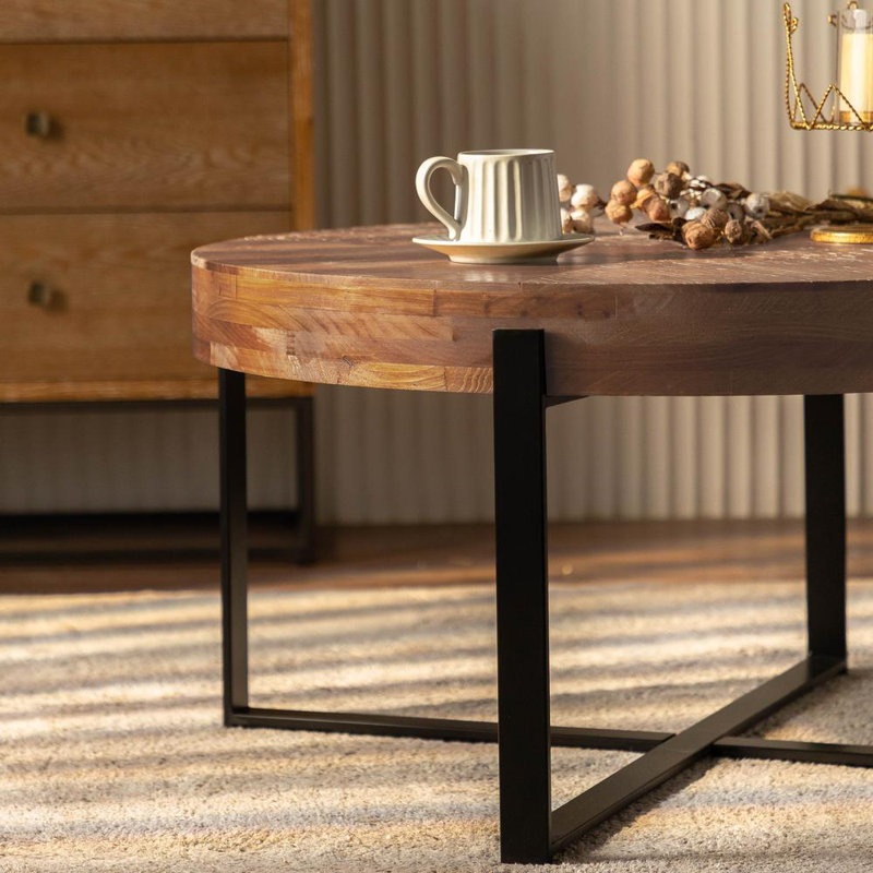 Millwood Pines Modern Retro Splicing Round Coffee Table | Wayfair