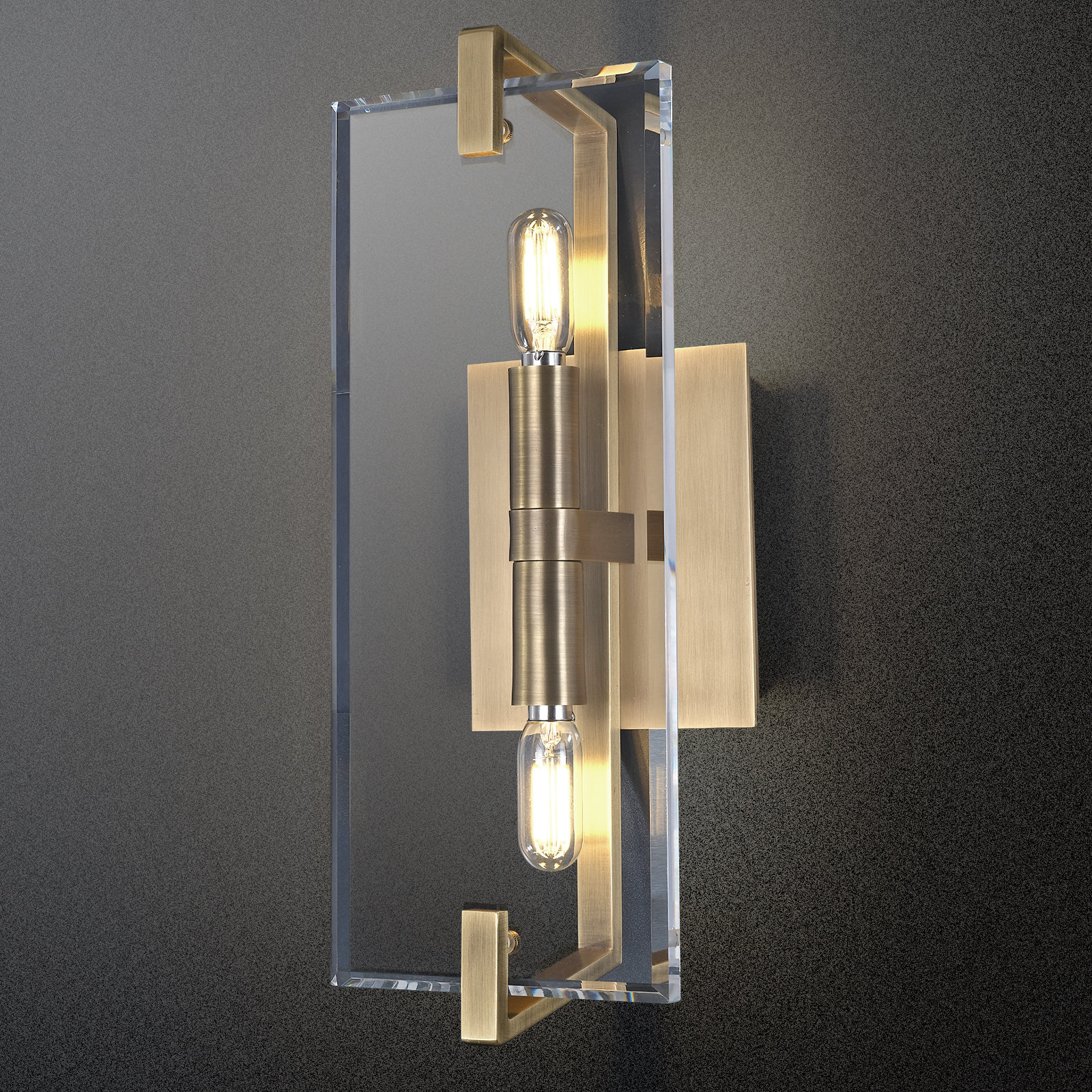 Everly Quinn 2-light K9 Crystal Wall Mounted Sconce Wall Light (bulbs ...
