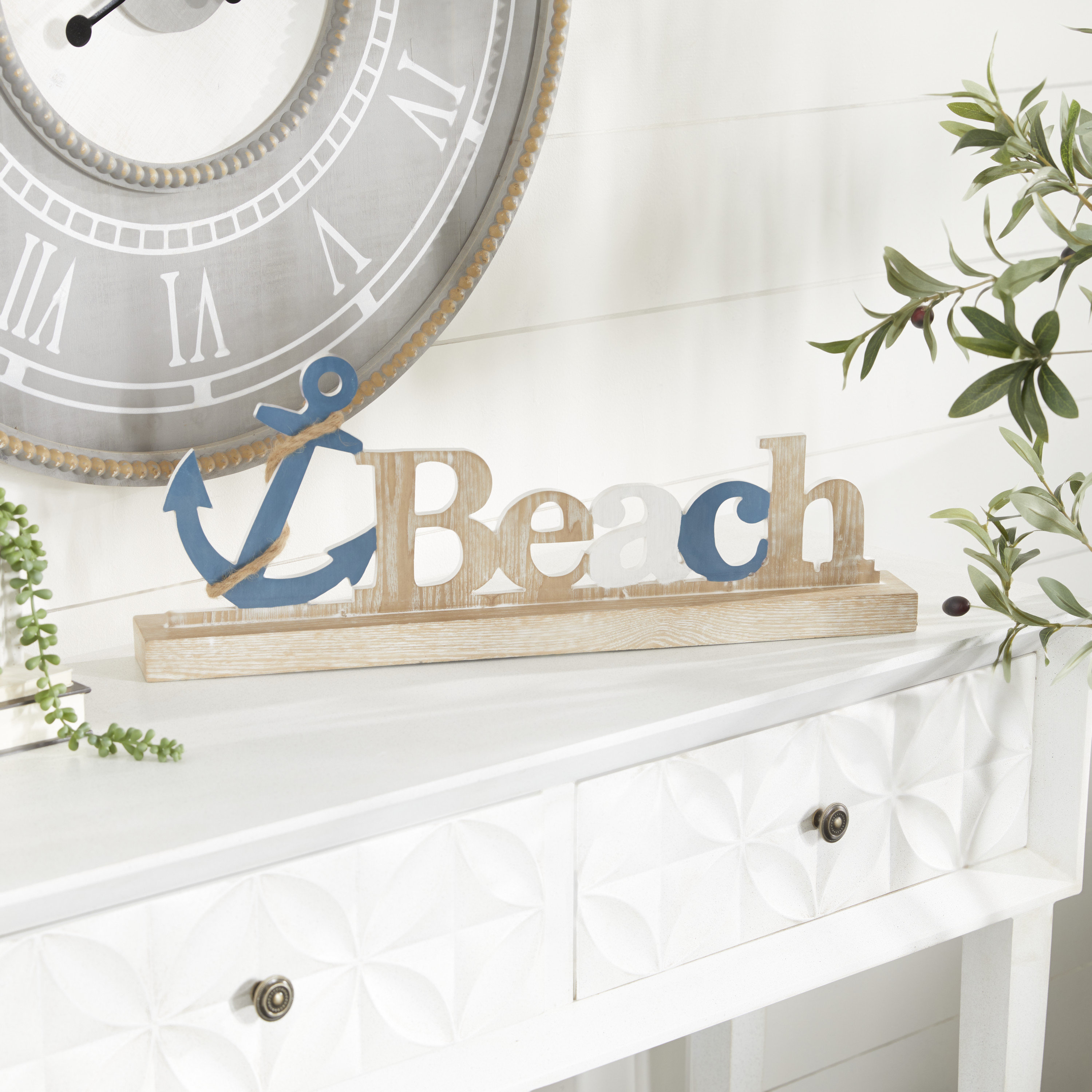 Beachcrest Home™ Arteaga Anchor Beach Letter Block & Reviews | Wayfair