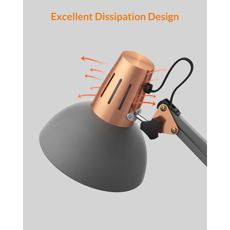 Lepower Metal Desk Lamp, Adjustable Goose Neck Architect Table Lamp ...