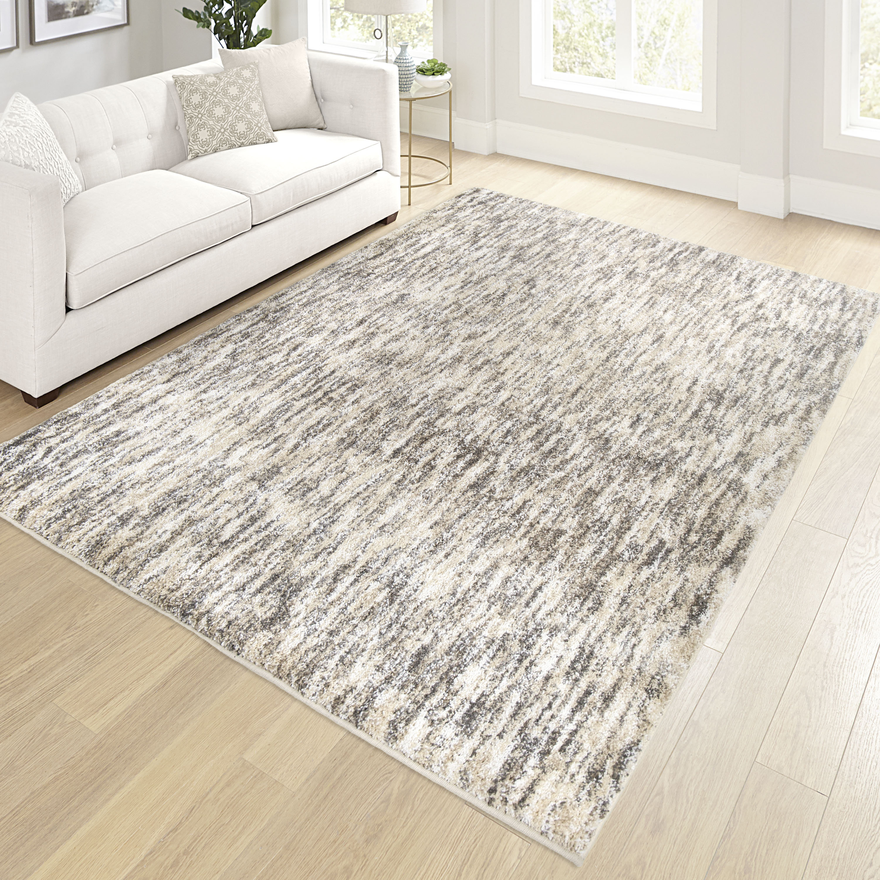 Foundry Select Next Generation Multi Solid Taupe Grey Area Rug | Wayfair