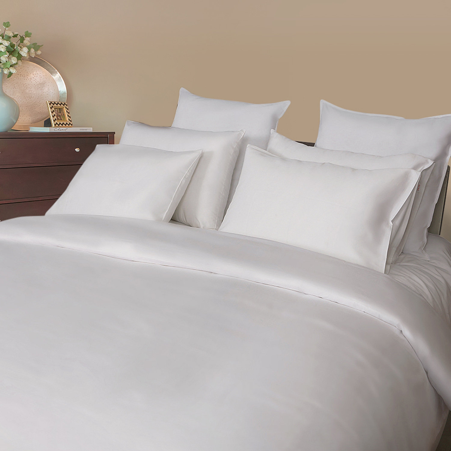 Just Linen 500 Thread Count Egyptian Quality Cotton Sateen Sheet Set ...