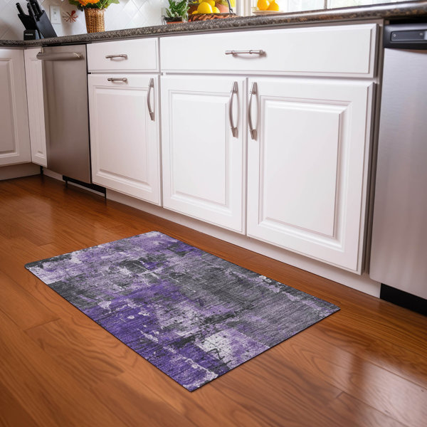 Bungalow Rose Machine Washable Indoor/Outdoor Xhevrie Purple Rug | Wayfair