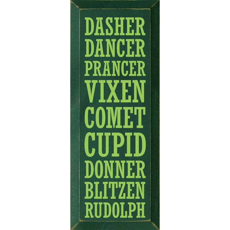Sawdust City Dasher-Dancer-Prancer-Vixen-Comet-Cupid-Donner-Blitzen ...
