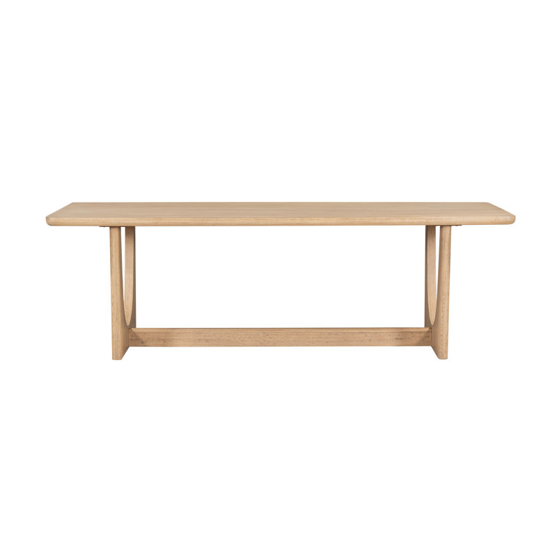 Alder & Tweed Stratos Wood 96" Dining Table in Raw Oak Finish with ...