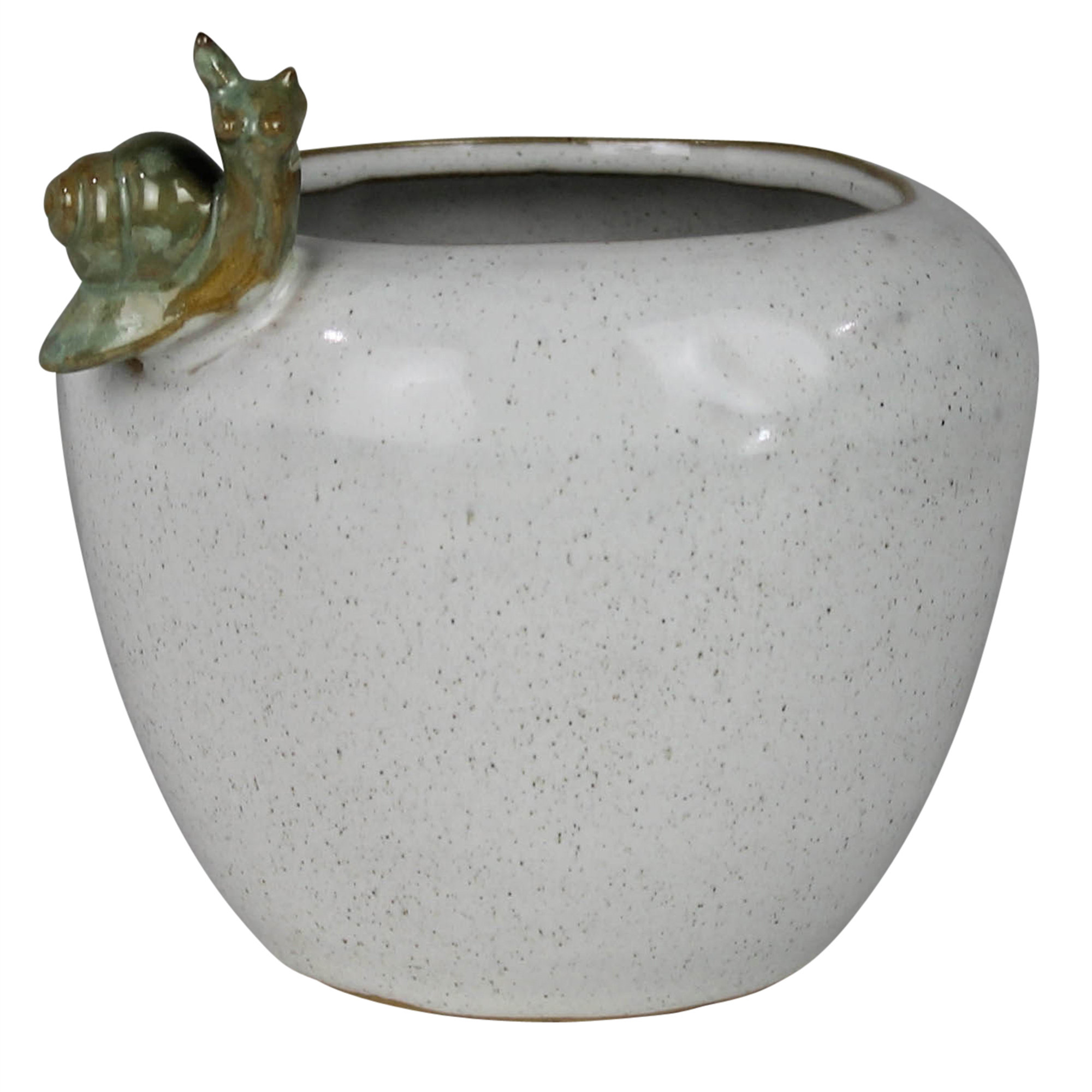 Winston Porter Pot With Snail, Ceramic | Wayfair