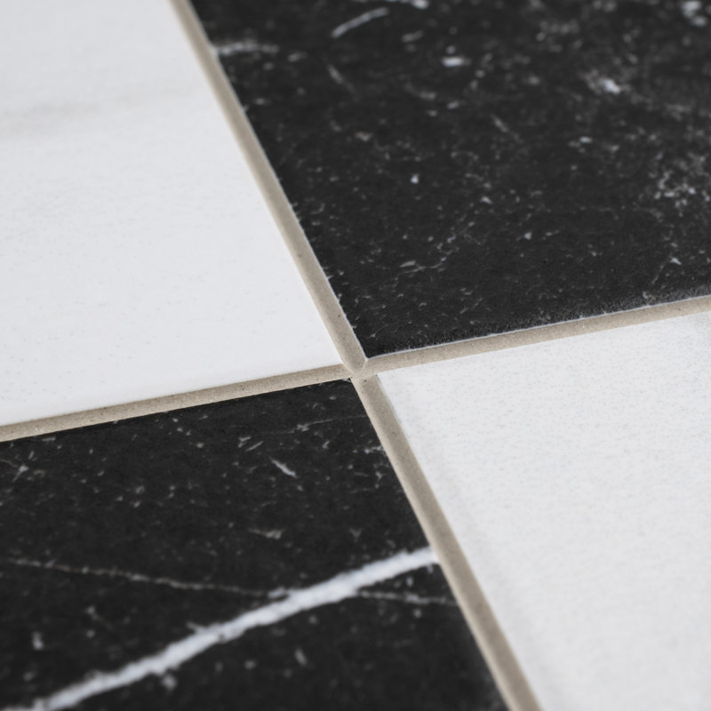 Merola Tile Merzoni Checker Ruzzini 18" x 18" Porcelain Wall & Floor ...