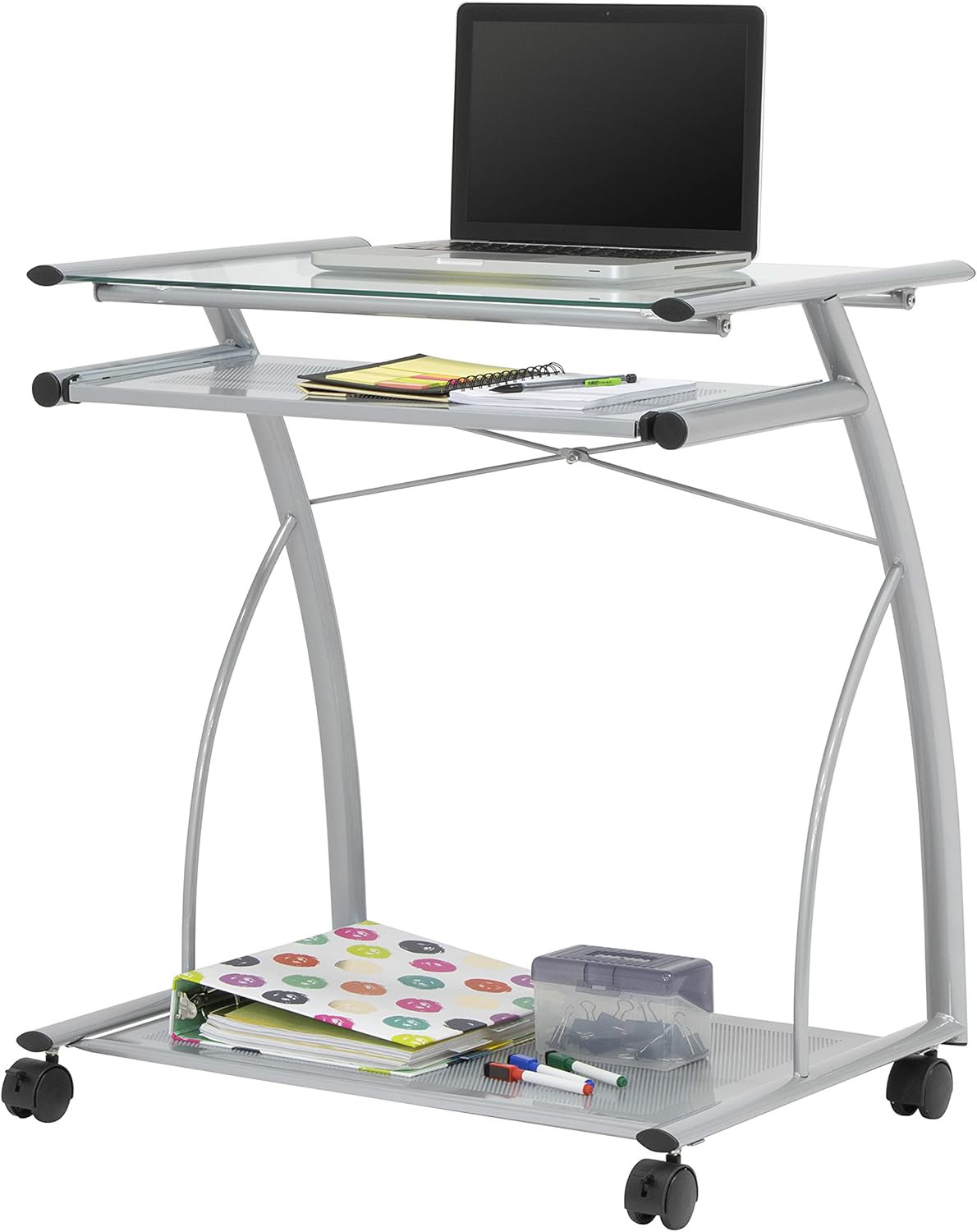 Co-t L-Shaped Compact Computer Desk With Sliding Keyboard Tray And ...
