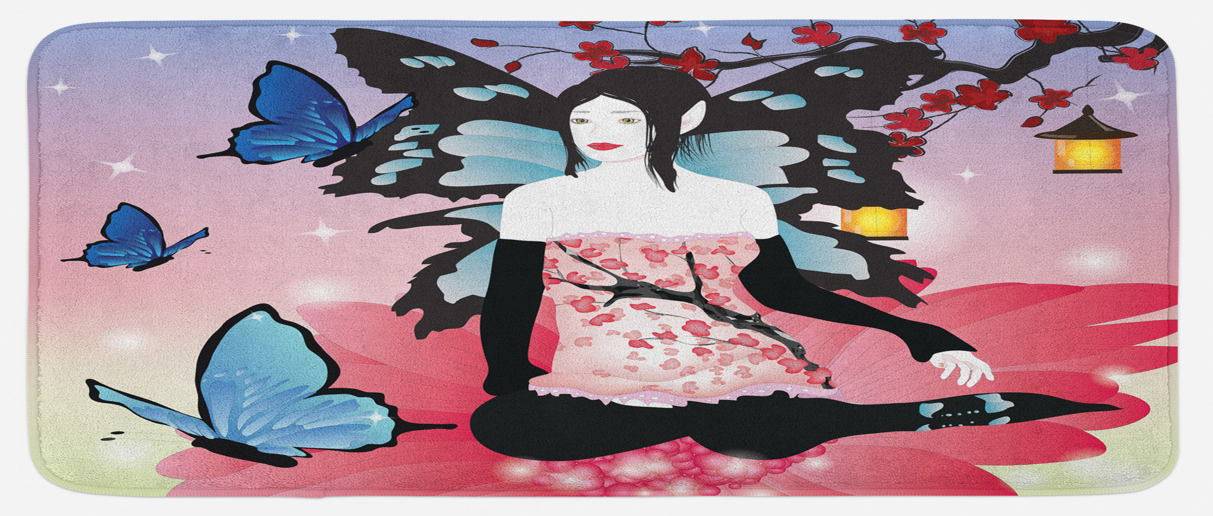 East Urban Home Gerber Daisy Kitchen Mat | Wayfair